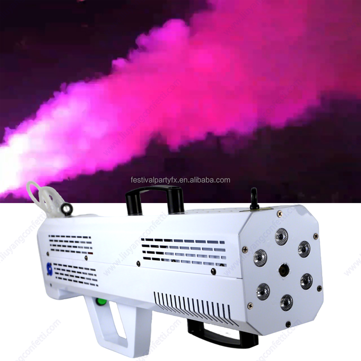 1500W RGB LED Air Column Gun Portable Iron Smoke Gun for Concerts ...