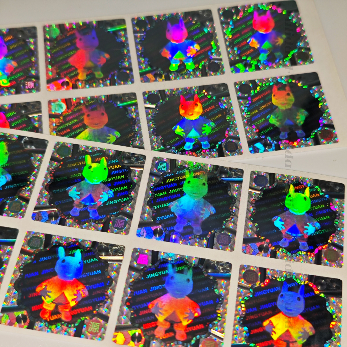 3D Hologram Logo Sticker Label in Sheet - Custom Security
