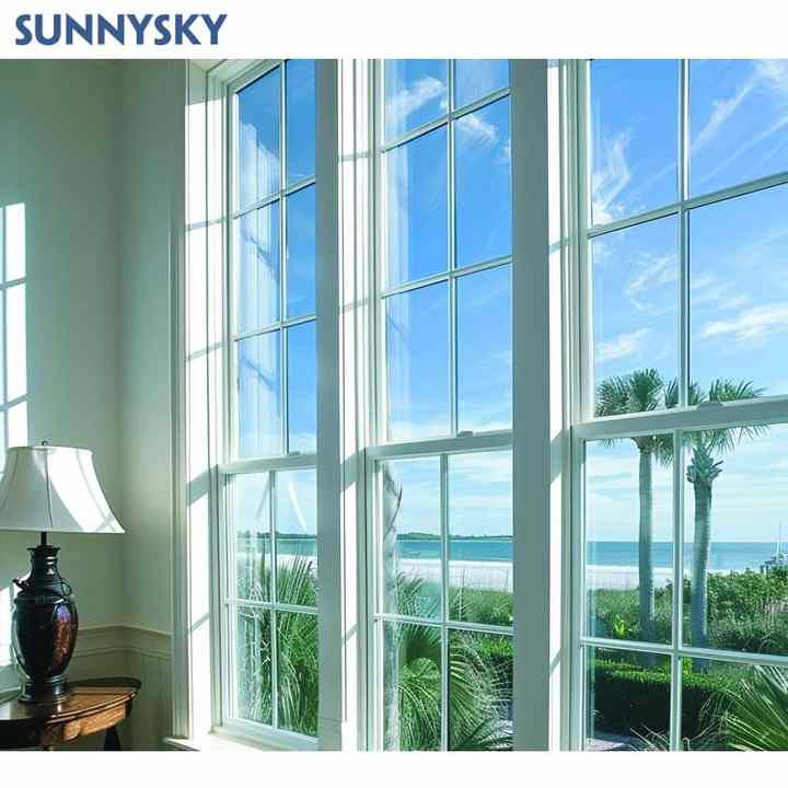 Sunnysky Double Glaze Vertical up and Down Sliding Window American ...