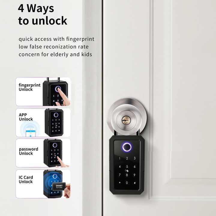 YOUHE Ttlock Smart Key Storage Boxes Finger Print Code Lockbox Entry ...