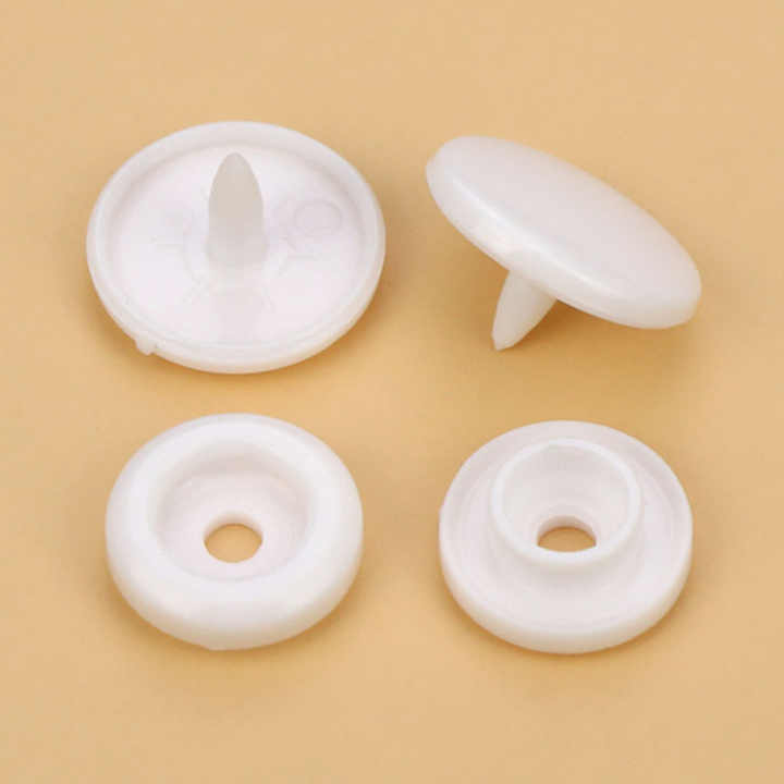 Hot Sale Oeko-Tex 100 T5 White Glossy POM Material Plastic Snap Button ...