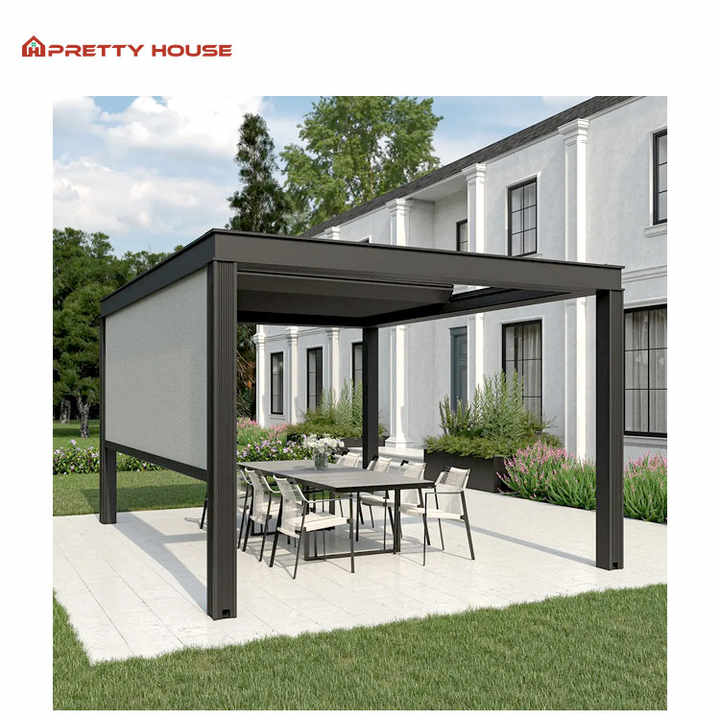 Aluminum Waterproof Louver Gazebo Outdoor Bioclimatic Awning
