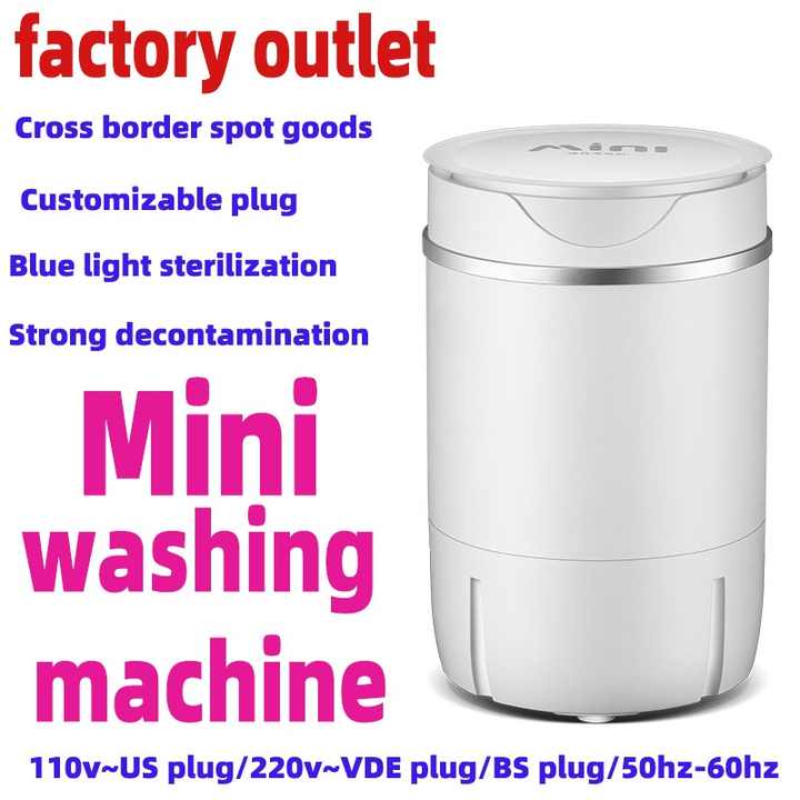 Portable 110v Mini Single Bucket Washer New Stainless Steel Semi-Auto ...
