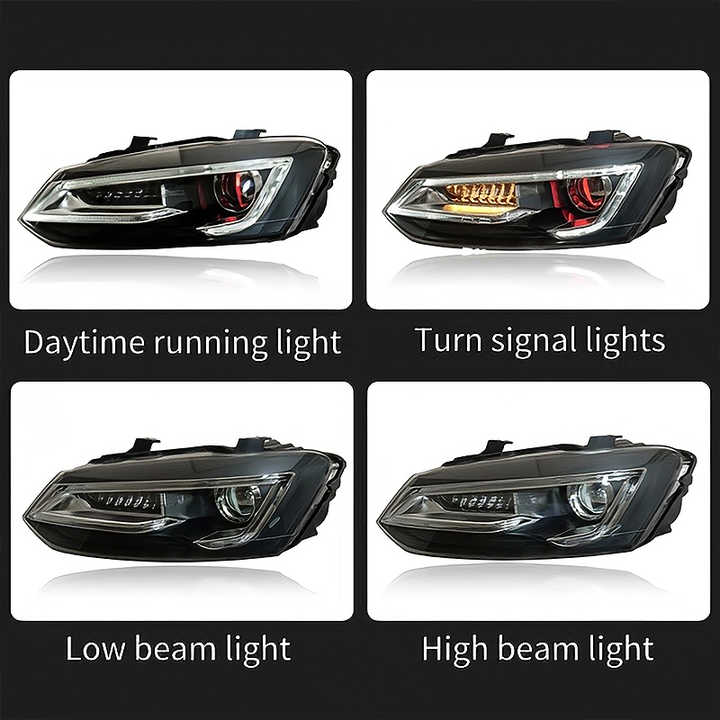 Upgrade VW Polo Headlights 2011-2017 with LED DRL Hids