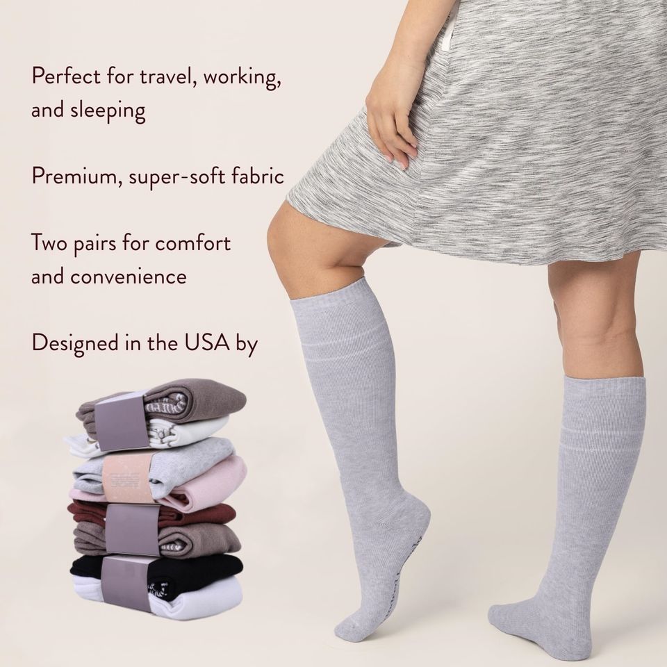 Private Label Compression Socks 80% Bamboo Viscose Soft Breathable Eco ...