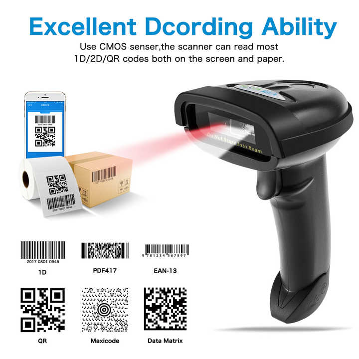 Netum 1228BL Wireless Barcode Scanner - Versatile & Efficient