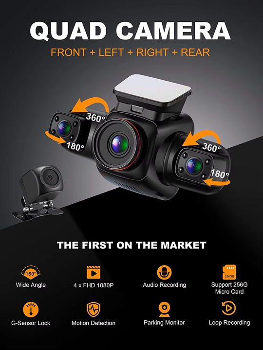 4 Channels 4*1080P Car Black Box - Ultimate Driving Recorder