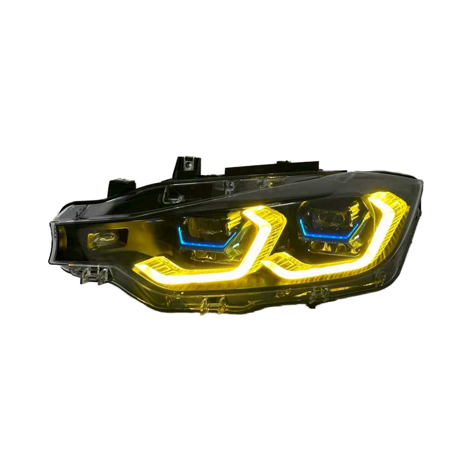 SJC Laser Dual Color Headlights for BMW 3 Series F30 F35 F80 2013-2018 ...