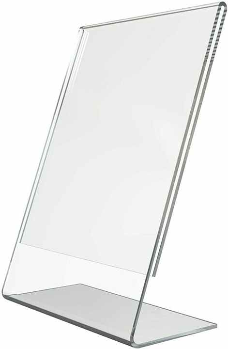 High Quality Freestanding Bent Clear Acrylic Poster Menu Holder Perspex ...