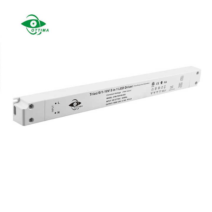 30W 12V 24V slim linear Triac dimmable MLV ELV phase cut dim constant voltage led driver ...