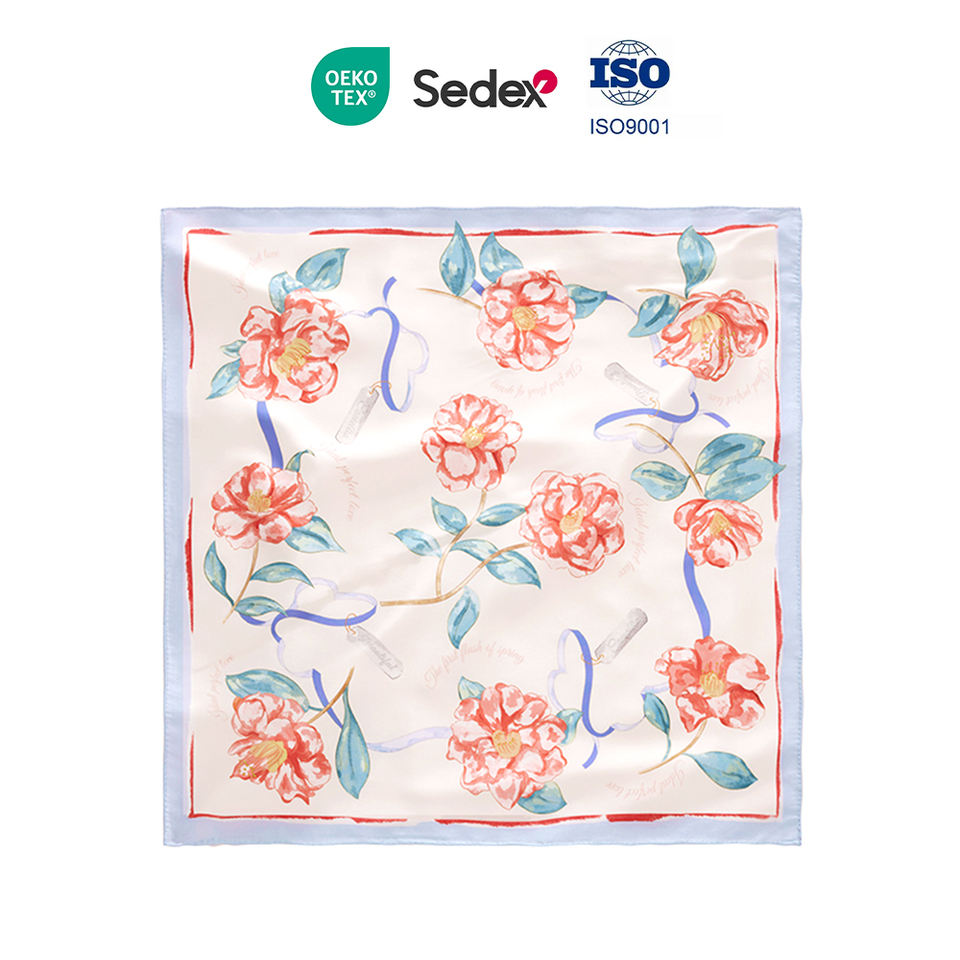 Custom High Quality European Vintage Style Silk Scarf Women Luxury ...
