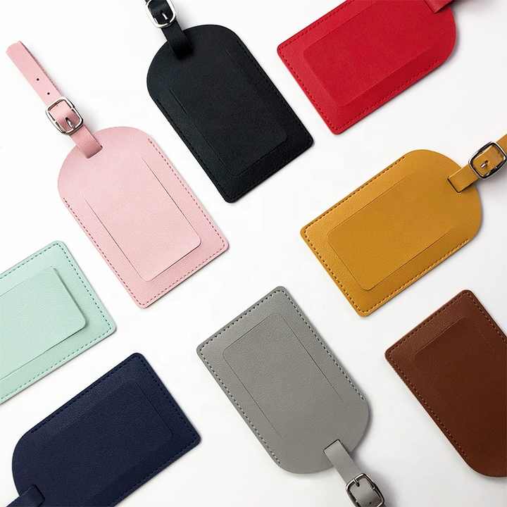 Custom Soft Faux Leather Name Luggage Tags - Popular Baggages Tag with ...