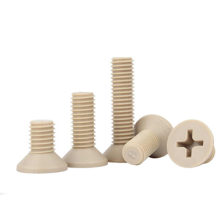 PEEK High Temperature and Acid Alkali Resistant Plastic Flat Head Bolt ...