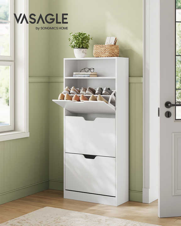 VASAGLE MDF Shoe Storage Cabinet - Stylish & Space-saving