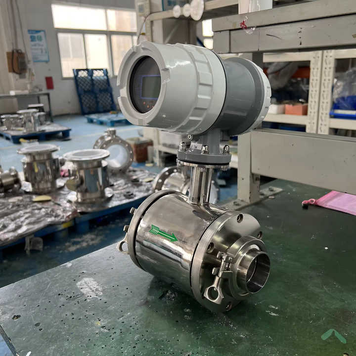 SS304 Good Quality Industrial Magnetic Flow Meter RS485 4-20mA High Accuracy Integrated ...