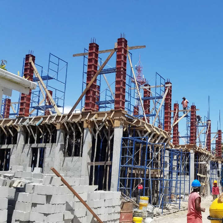construction building doka formwork scaffolding slab steel beam ...