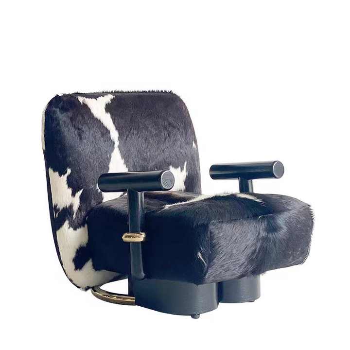 Modern Designer Furniture Milk Cow Pattern Fabric Customized Leisure ...