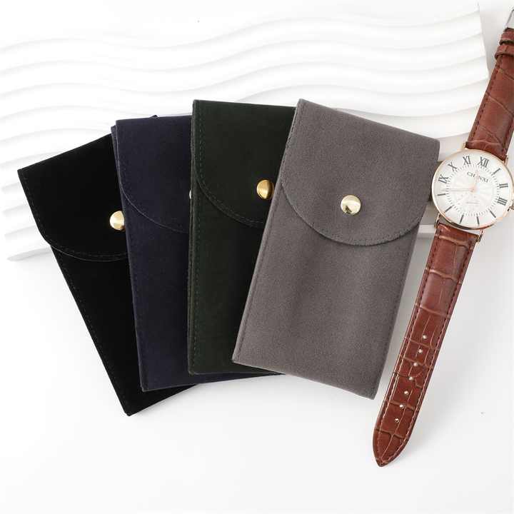 Velvet Watch Storage Pouch Travel Single Watch Case Watch Gift Box for ...