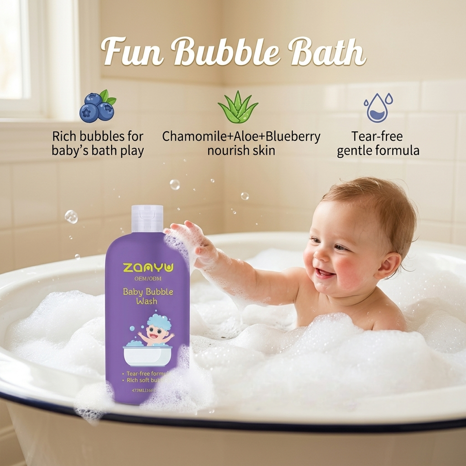 Private Label Gentle Baby Bubble-Tear-Free Moisturizing Wash with ...