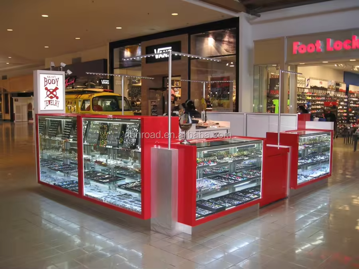 Mall Furniture Display Showcase Shopping Mall Gold Jewelry Display ...