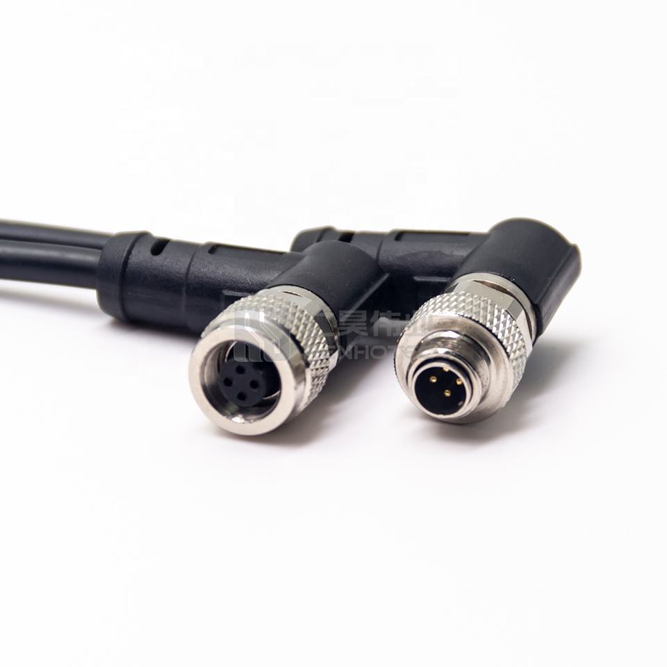 M9 4 Pin Connector - 90 Degree Male Female Extension Cable for Reliable ...