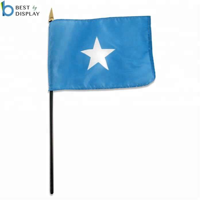 Custom decorative polyester Somalia Country Hand Waving Stick flag ...