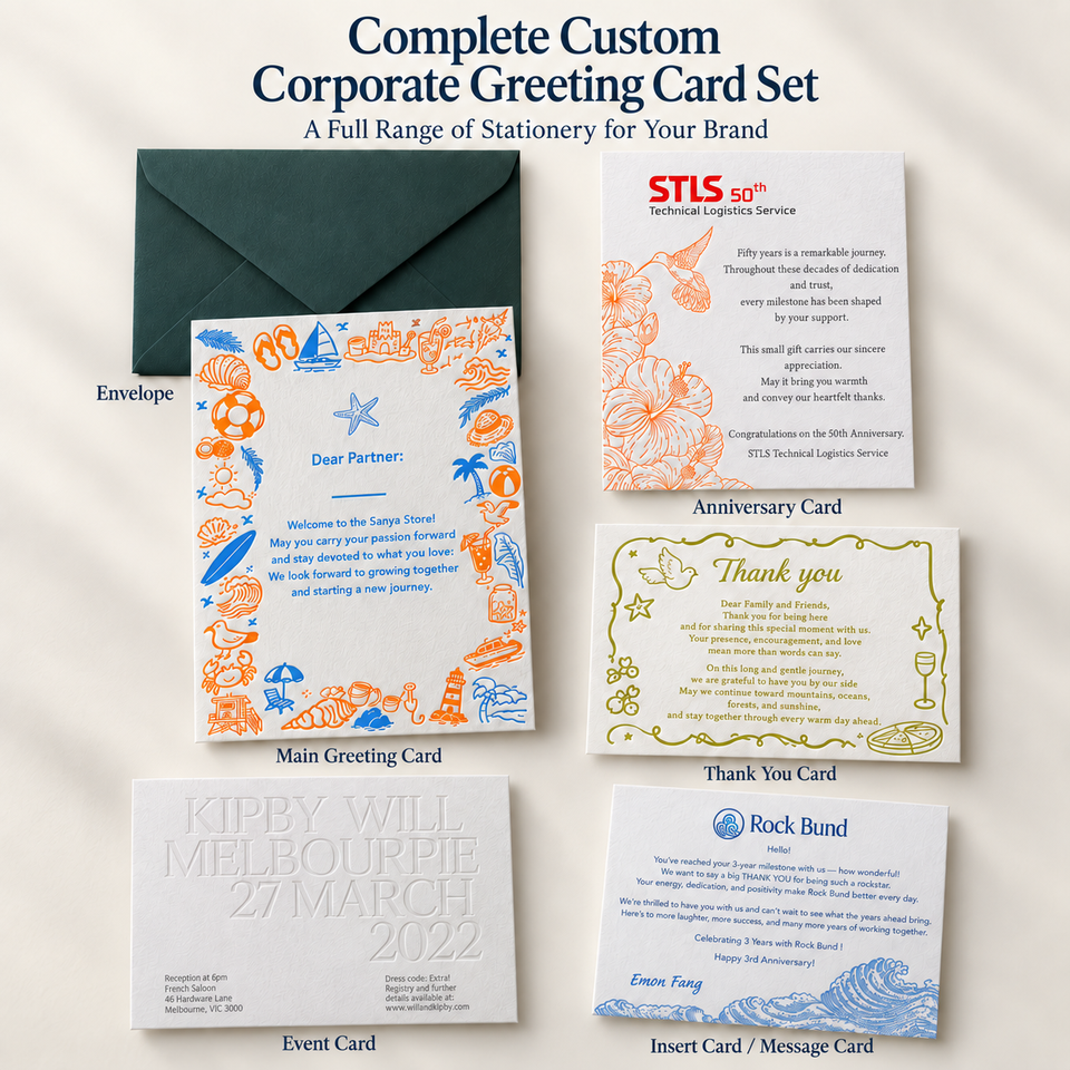 Custom Corporate Greeting Cards Personalized Business Holiday Cards for ...