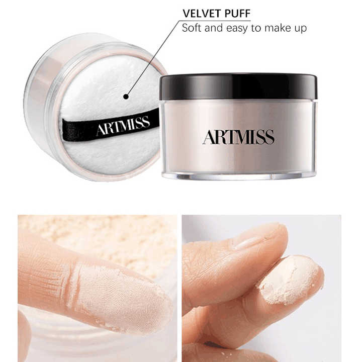 Large Capacity 30g Cosmetics Transparent Face Powder No Ashy Flashback Loose Face Powder Private Label Setting Powder