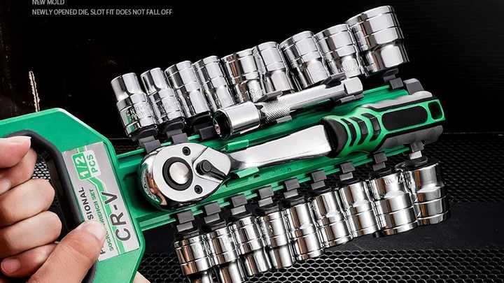 Mechanic Ratchet Wrench Socket Hand Tool Kits Ratchet Quick Socket ...