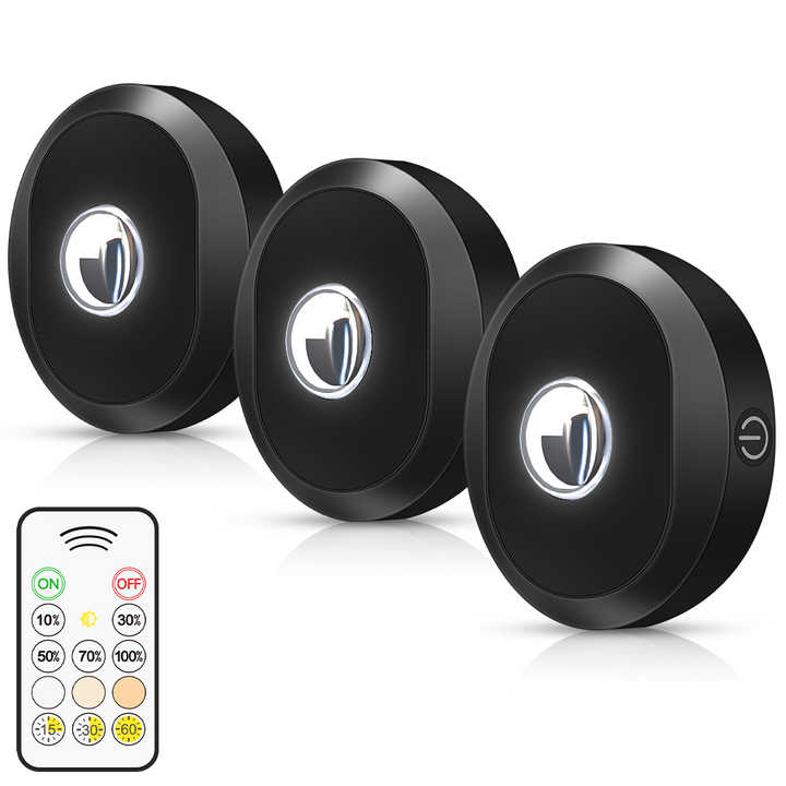 Rechargeable CCT LED Puck Lens Light with Touch & Remote Control
