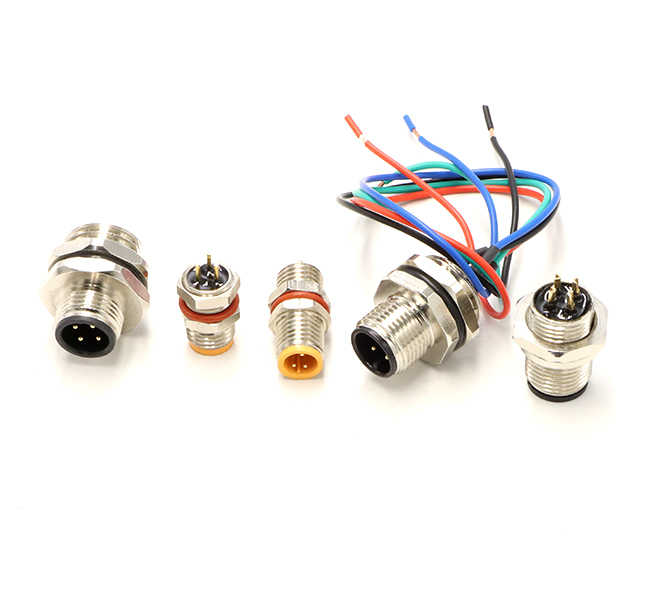 M12 Signal Mesh Cable Connectors Pcb 4pin 6pin Circular Waterproof ...