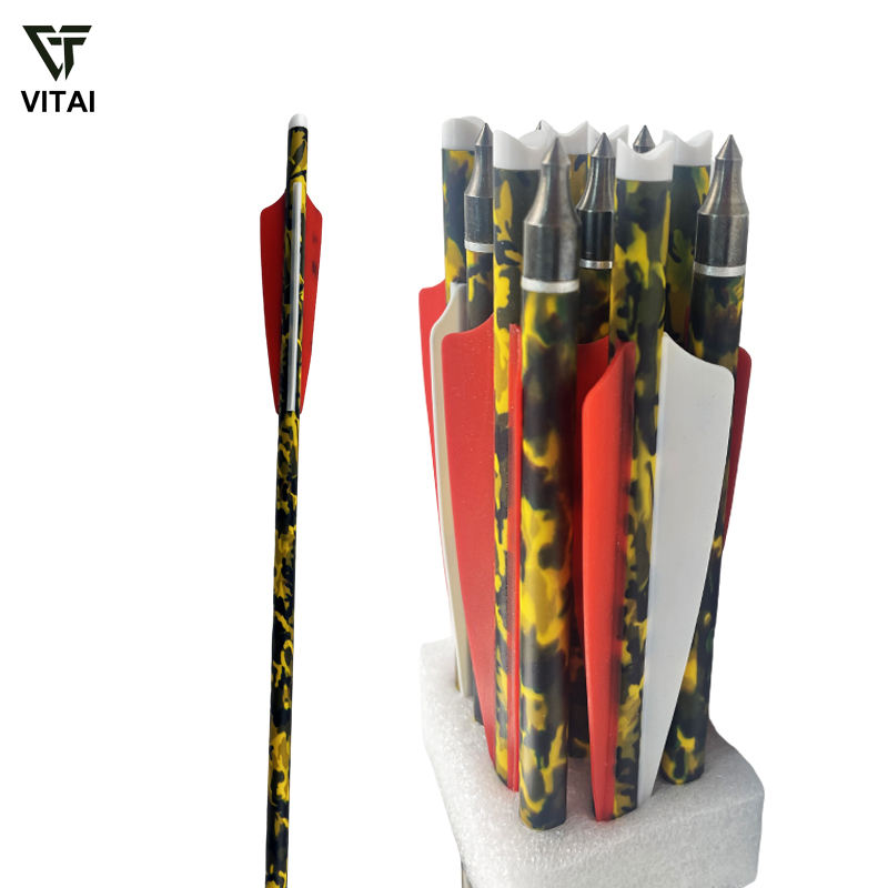 20 Inch Crossbow Arrow Bolts Mixed Carbon Shaft with White Plastic Nock ...