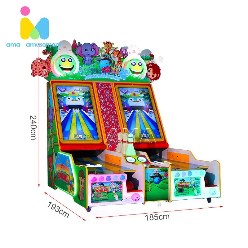 Amusement Game Center Equipment Coin Operated Mini Bowling Arcade Game ...