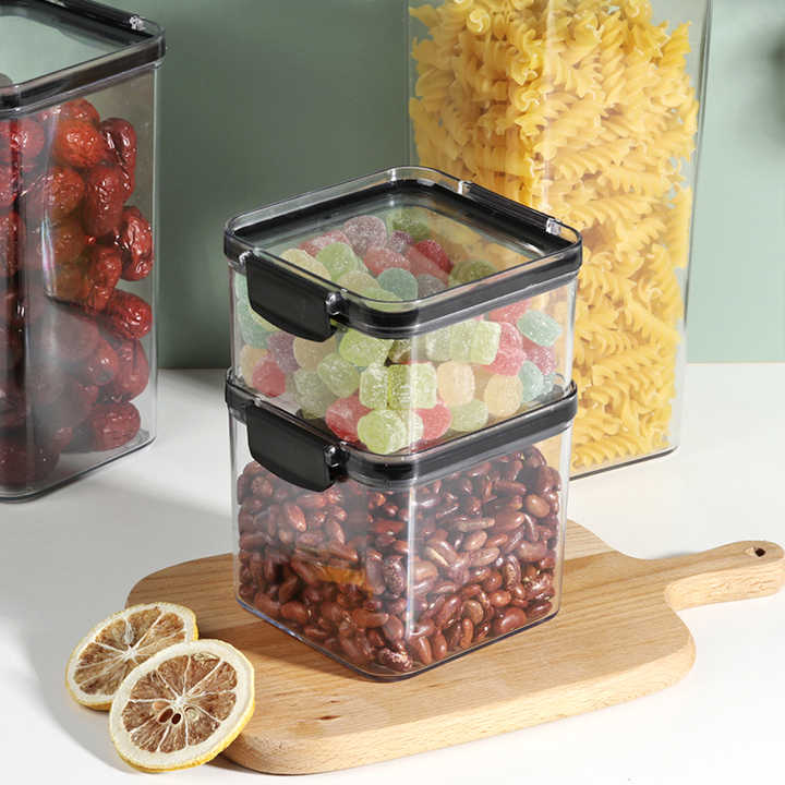 4 Pack Large Plastic Sealed Cans - Perfect for Food Storage