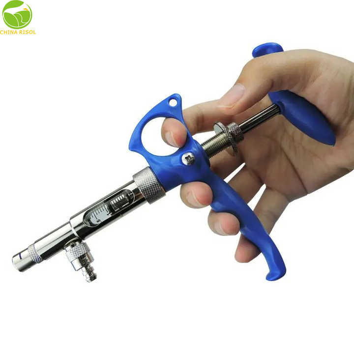 Continuous Injector Gun Plastic Veterinary Syringe 1ml 2ml Capacity for ...