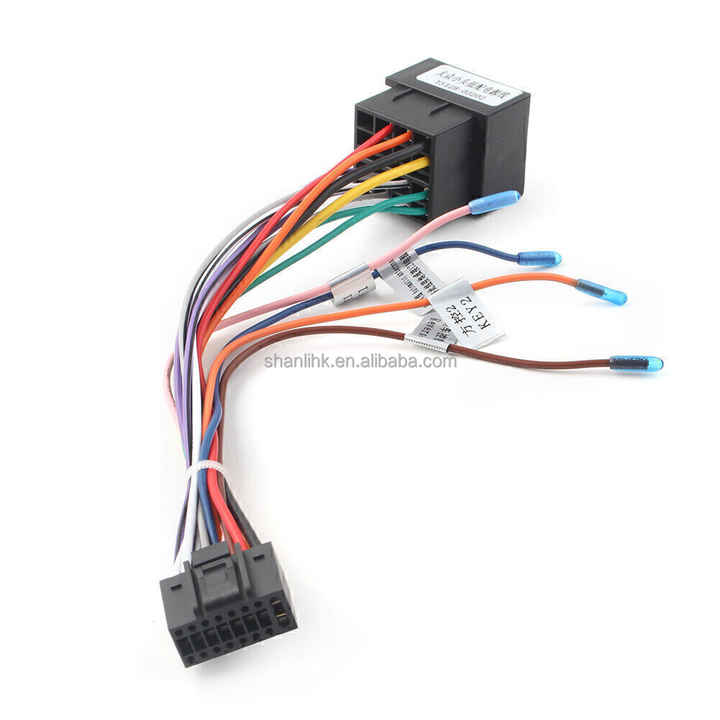 16 Pin ISO Wiring Harness Connector Adapter Fit Android Car Stereo ...