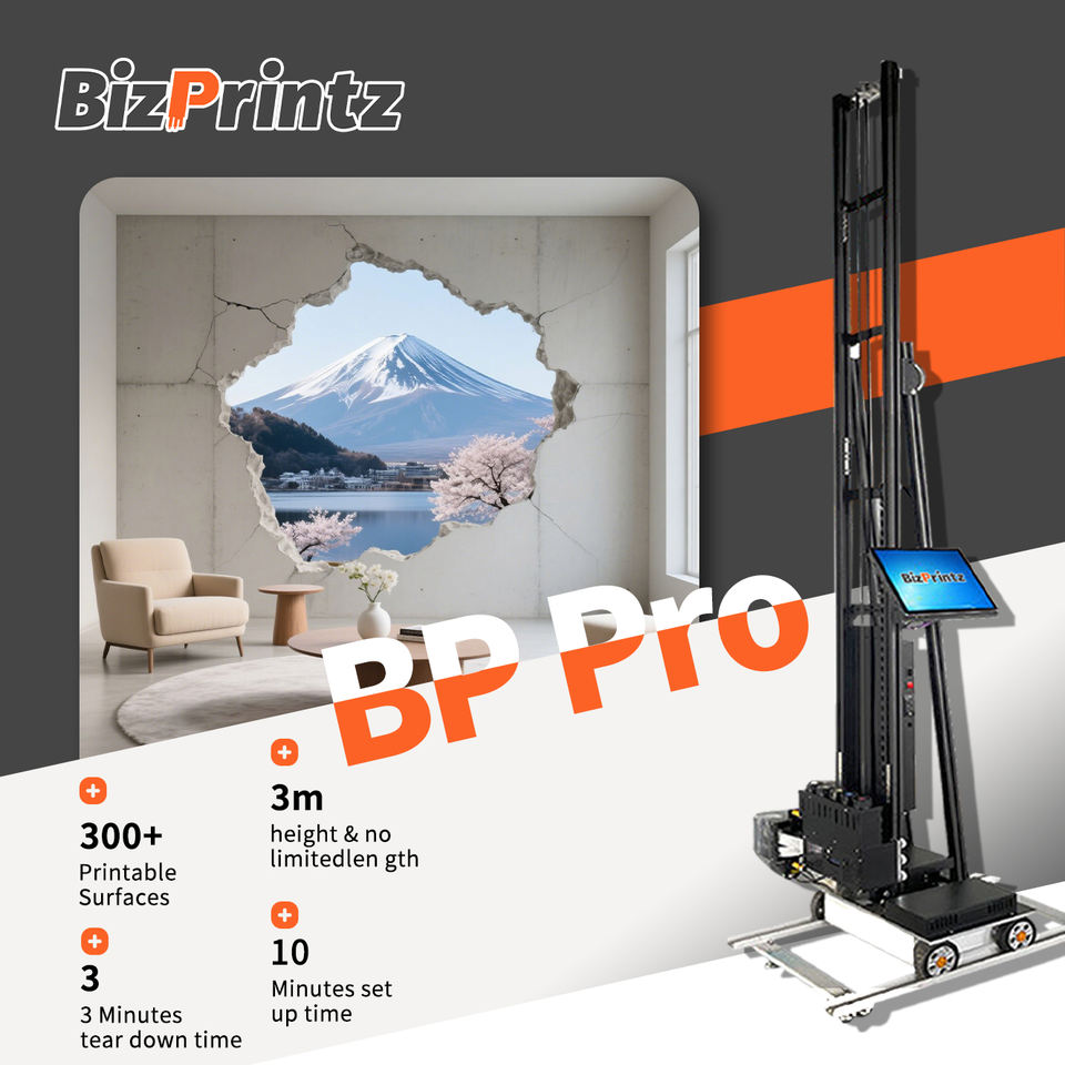 BizPrintz High Efficiency Automatic Wall Printer Machine UV Ink for ...