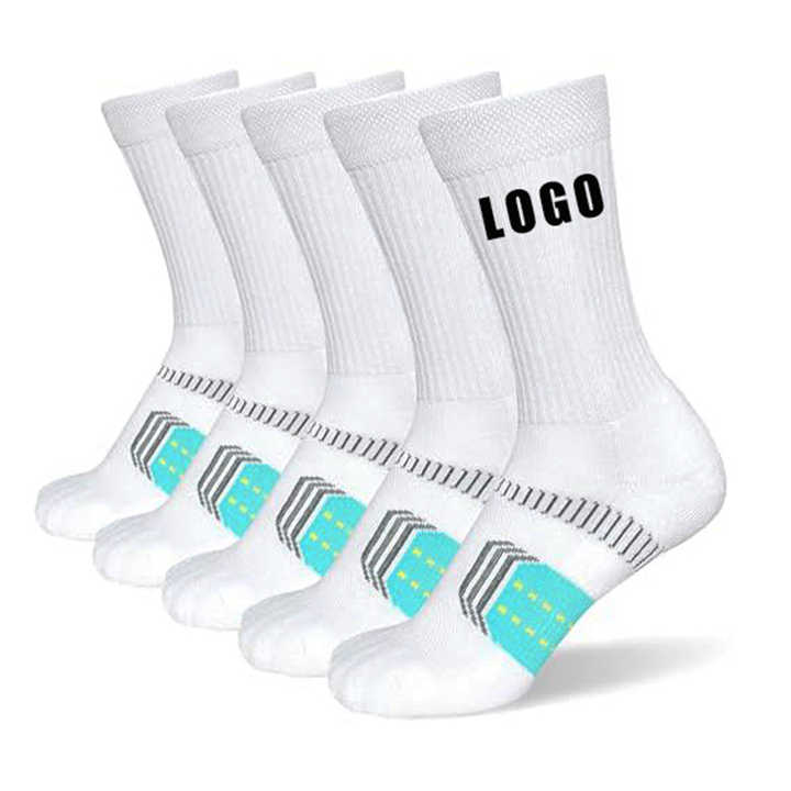 Customized Terry Cushion Athletic Sock Design Custom Mid Tube Sport Sock Unisex Sport Running ...