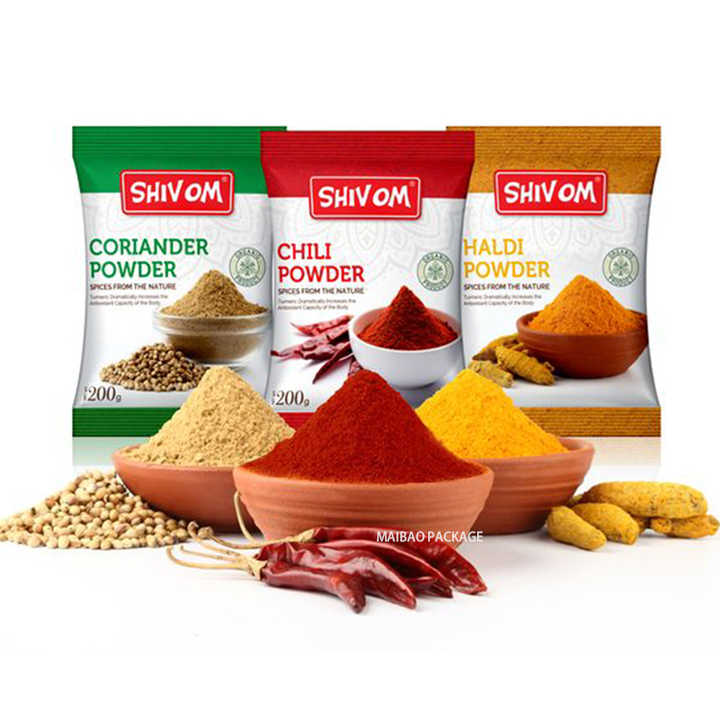 Custom Printed Laminate Plastic Spice Pouch Packaging Spicy Condiments ...