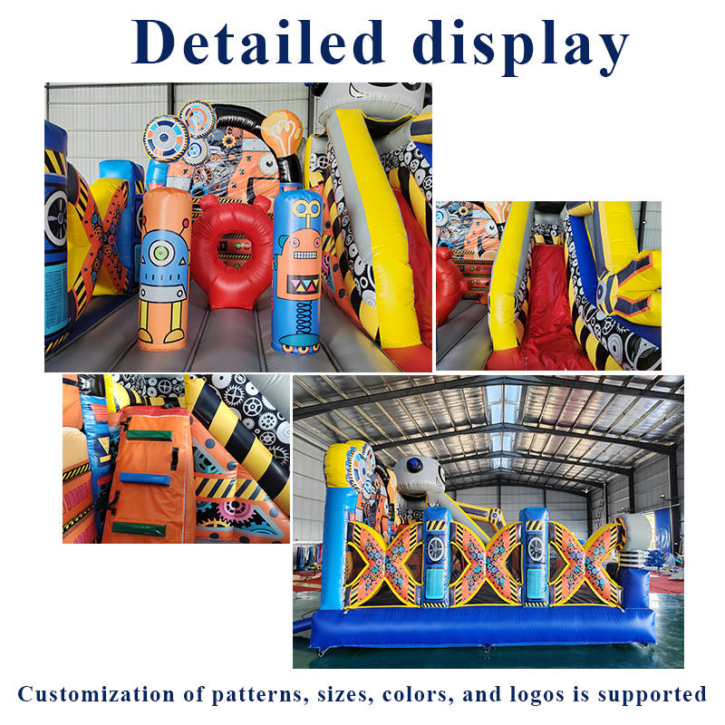 Kids Jumpers Inflatable Robot Theme Inflatable Bouncer Combo Bouncy ...