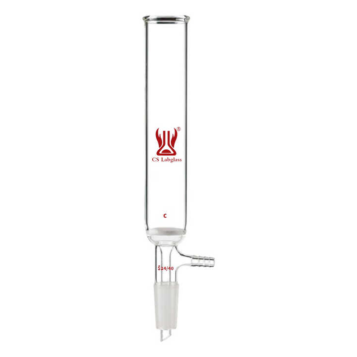 Glass Chromatography Column Modified Fritted Disc Short Column with ...