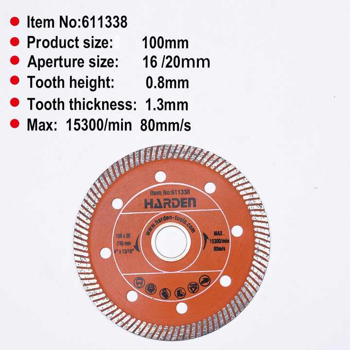 Harden Professional Custom High Speed Tile Cutting Circular Diamond Saw ...