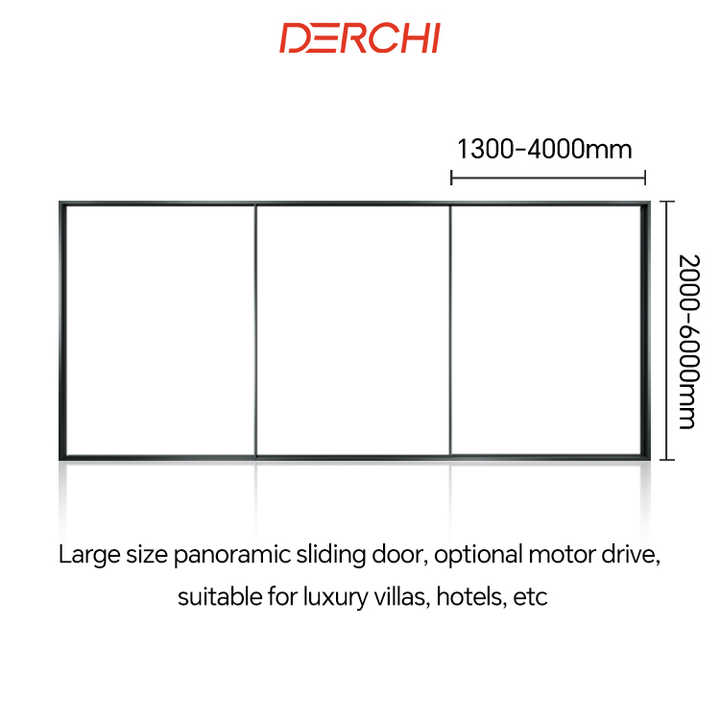 DERCHI NFRC Slim Frame Design 96x80 Patio Balcony Lift Door