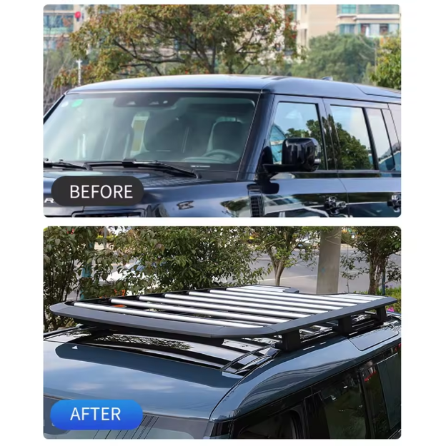 For Land Rover Defender 2020 All Black Black with Silver Cargo Carrier ...