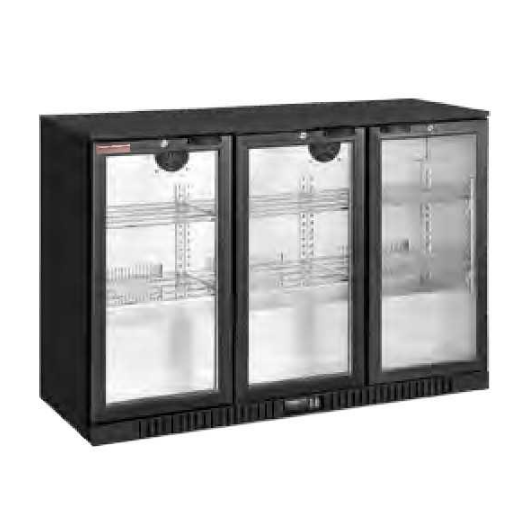 Three-Door Refrigerated Back Counter Display Case Positive Temperature ...