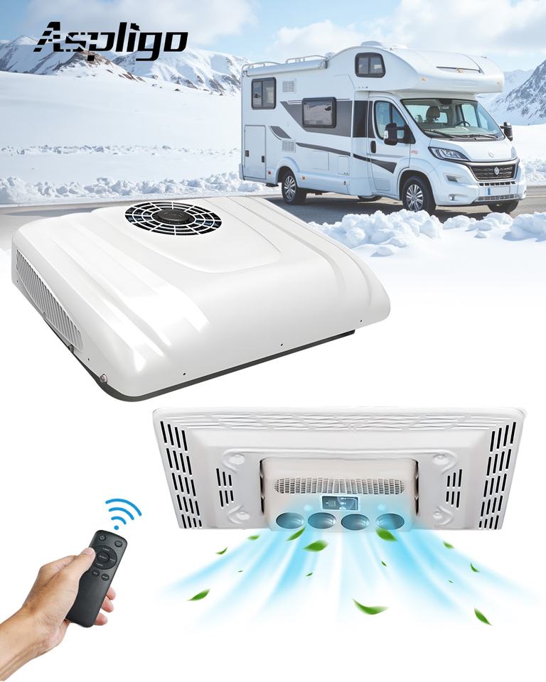 12v Air Conditioner 24v ELECTRIC AC Four-hole Indoor Unit Parking ...