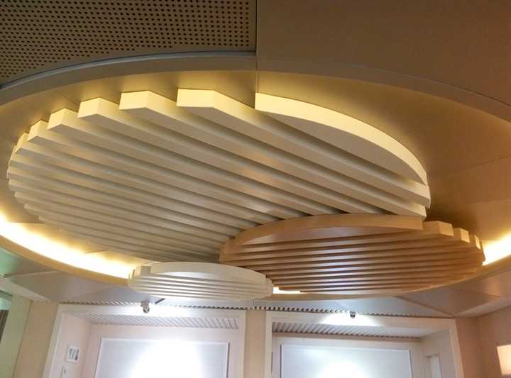Aluminum Curved Pop Interior Ceiling Designs - Special Wave