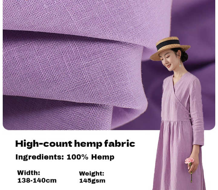 145g high count 100% pure hemp fabric skirt jacket suit environmental ...