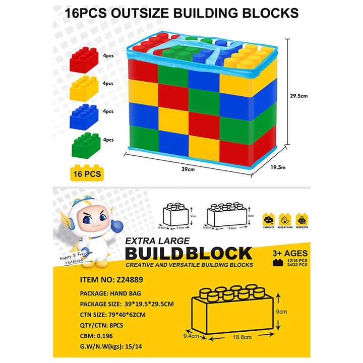 Giant Big Plastic DIY Construction Mega Building Block Sets for Kids