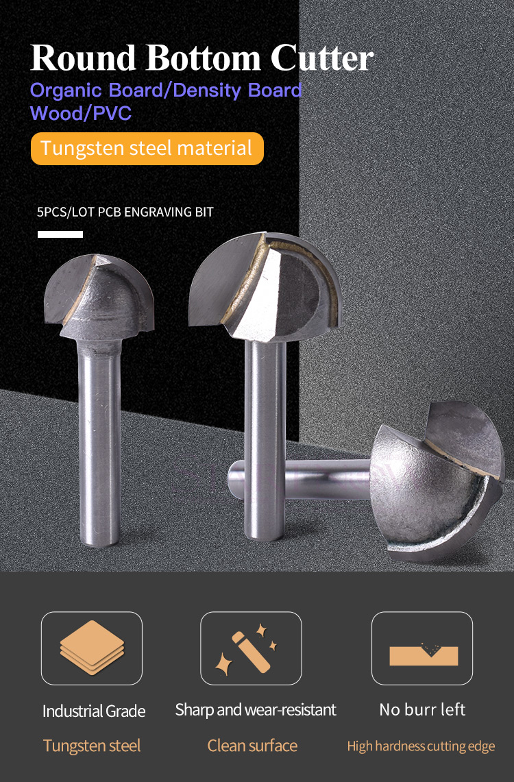 Startnow 5 Cái Vòng Dưới Router Bits Cho Bảng Hữu Cơ Mdf Gỗ Pvc Phay D ...